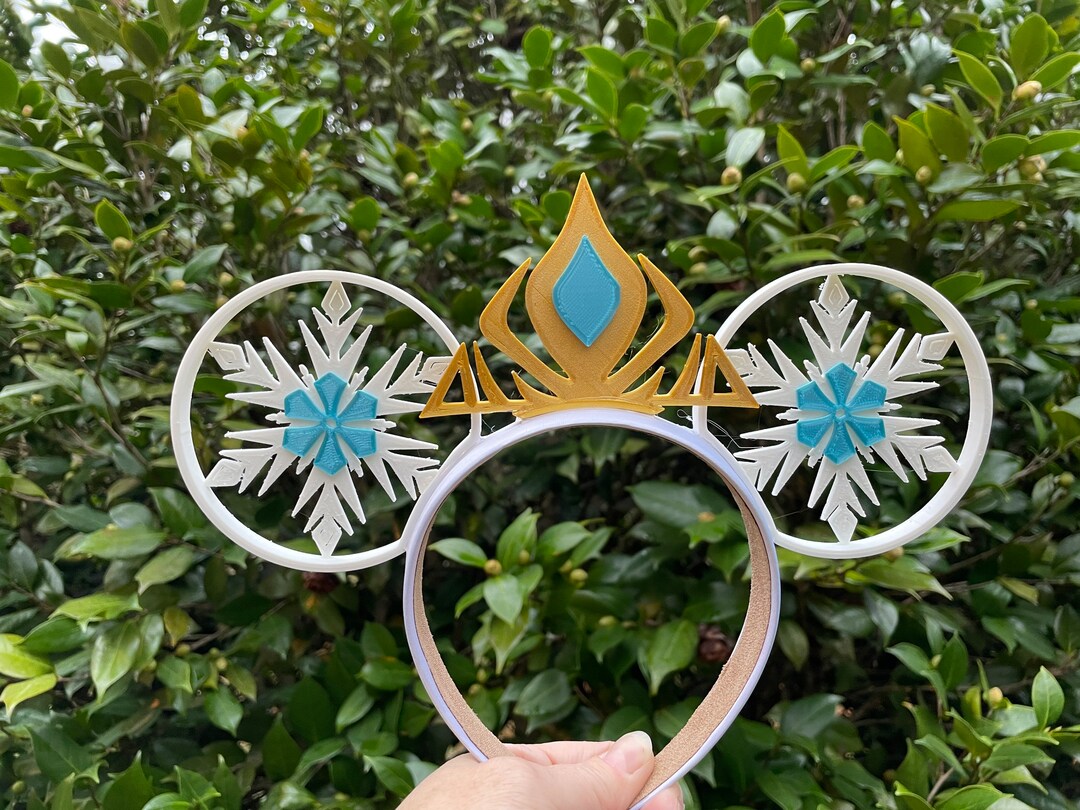 Elsa Mickey Mouse Ears, 3D Printed Elsa Inspired Minnie Mouse Ears, 3D ...