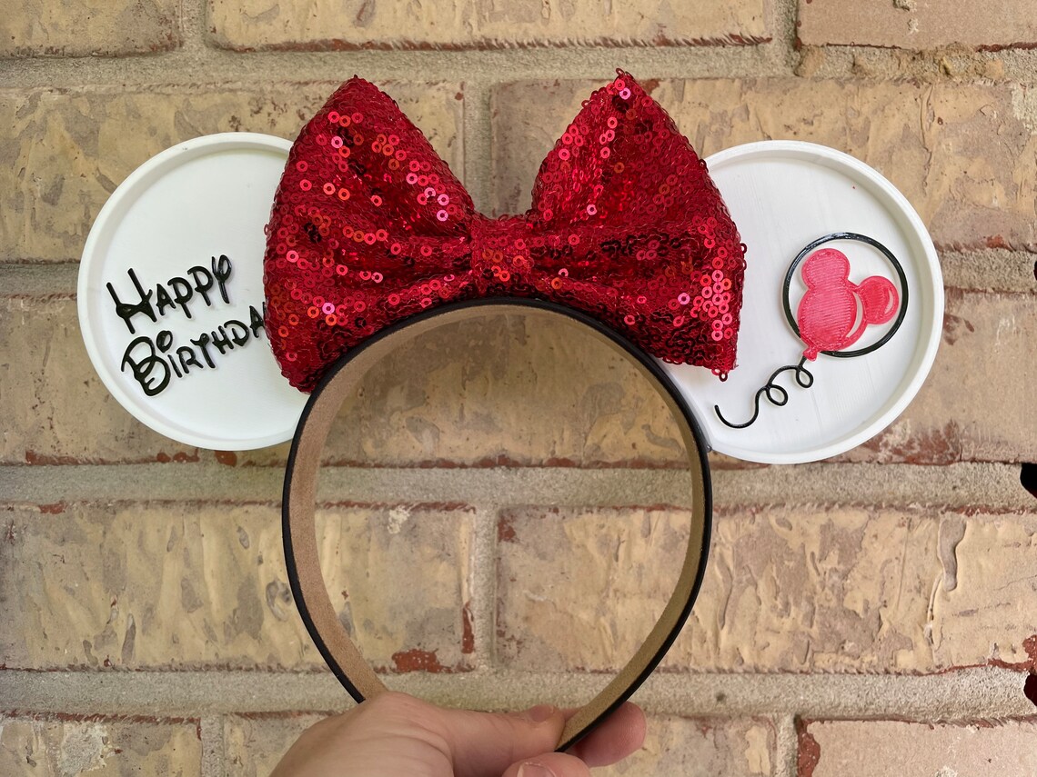 Birthday Park Mouse Ears, 3D Printed Mouse Birthday Ears, 3D Ears ...