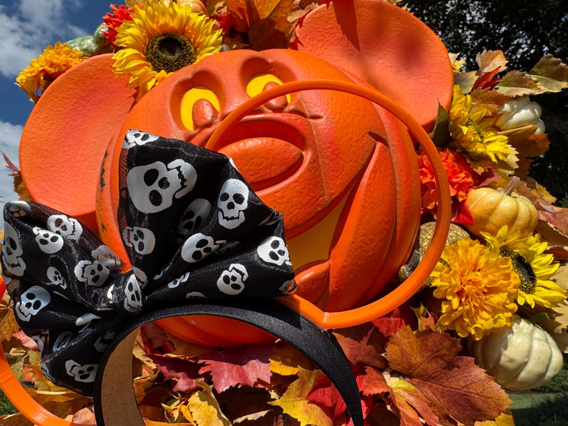 Skull Park Mouse Ears, 3D Halloween Mouse, Halloween Skull Mouse Ears ...