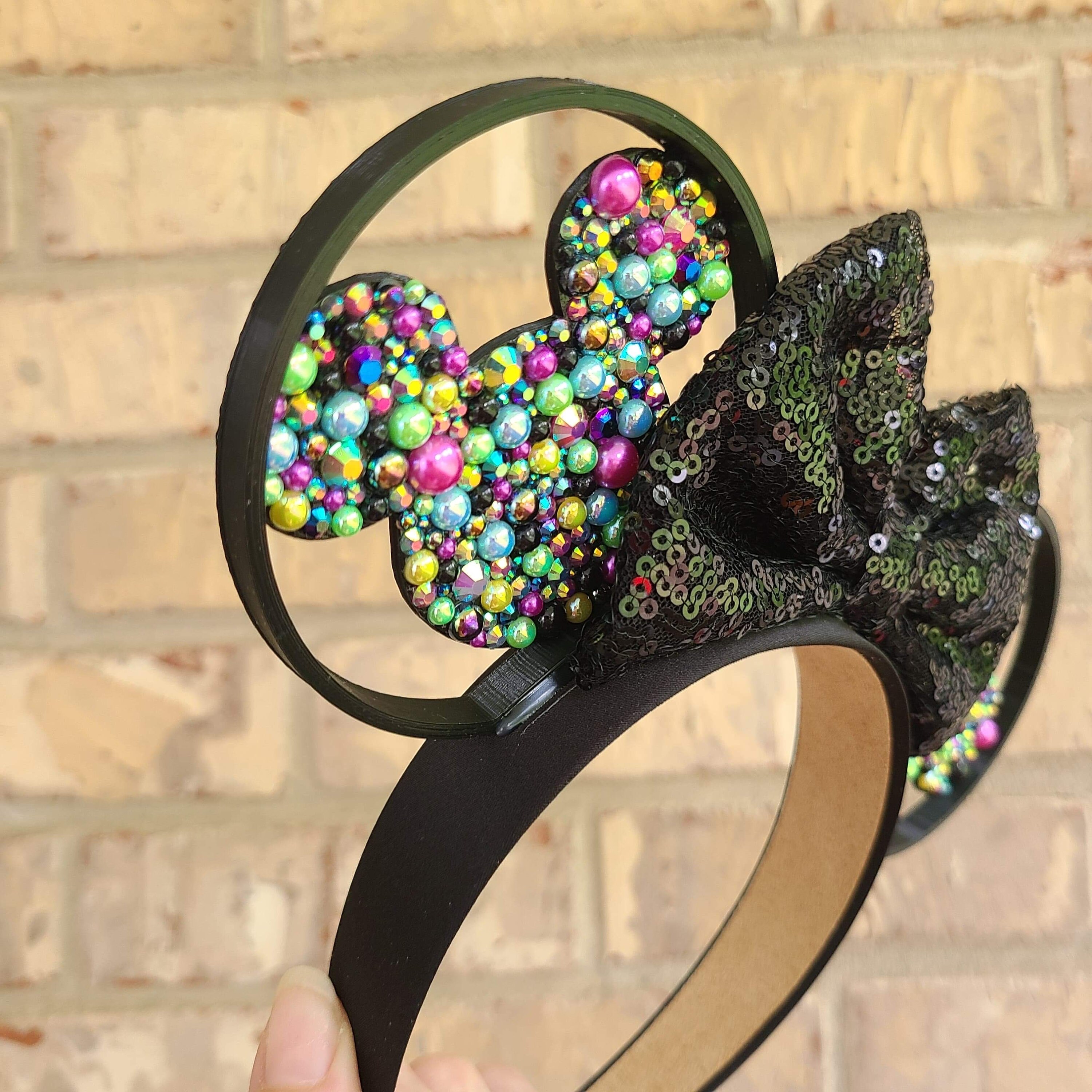 Rhinestone Park Mouse Ears, 3D Printed Mouse Ears, Rhinestone 3D Ears ...
