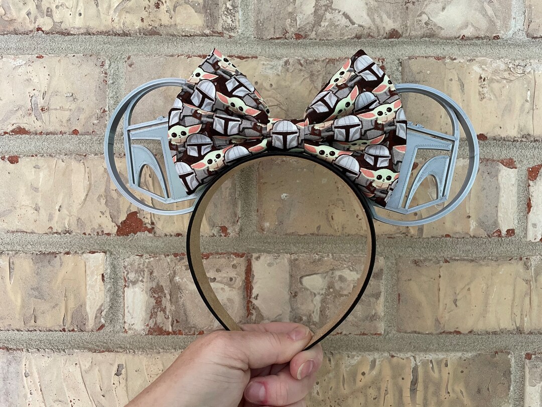Mandalorian Park Mouse Ears, Mandalorian Inspired 3D Printed Ears, Star ...