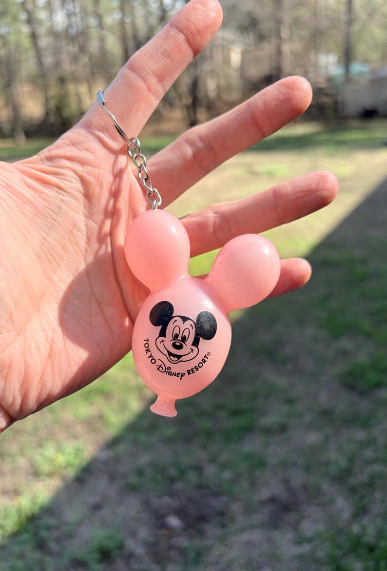 Mickey Balloon Keychain, Resort Inspired Logo Plastic Balloon Keychain ...