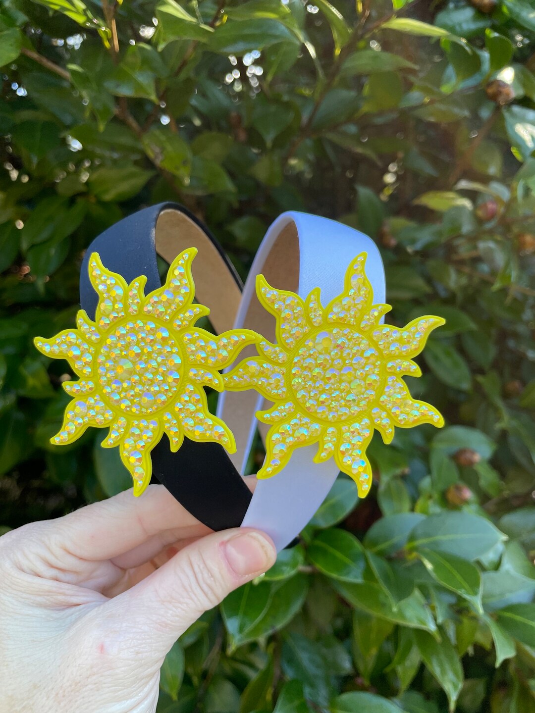 Tangled Sun Rhinestone Side Style Headband, Bedazzled Rapunzel Side ...