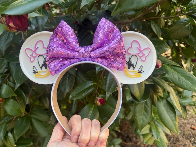 Daisy Duck Park Mouse Ears, 3D Printed Daisy Duck Mouse Ears, 3D Ears ...