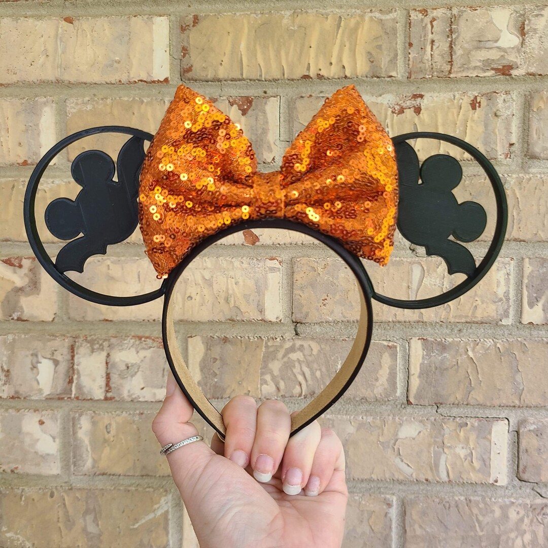 Halloween Park Mouse Ears, 3D Printed Bat Mouse Ears, 3D Ears, Mickey's ...