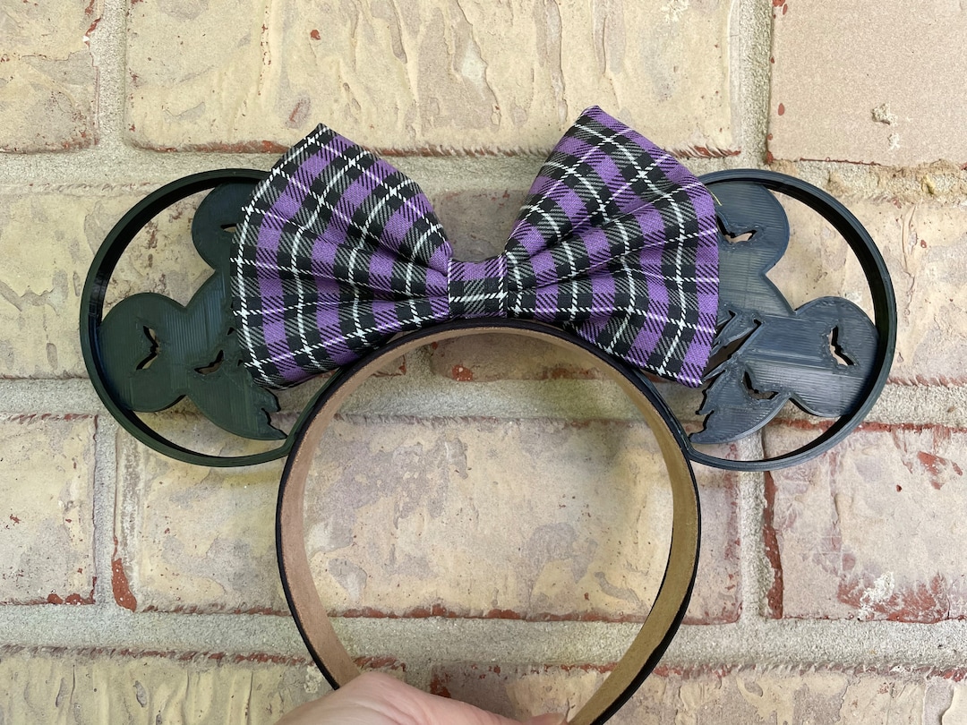 Halloween Park Mouse Ears, 3D Printed Plaid Mouse Ears, 3D Ears, Mickey ...