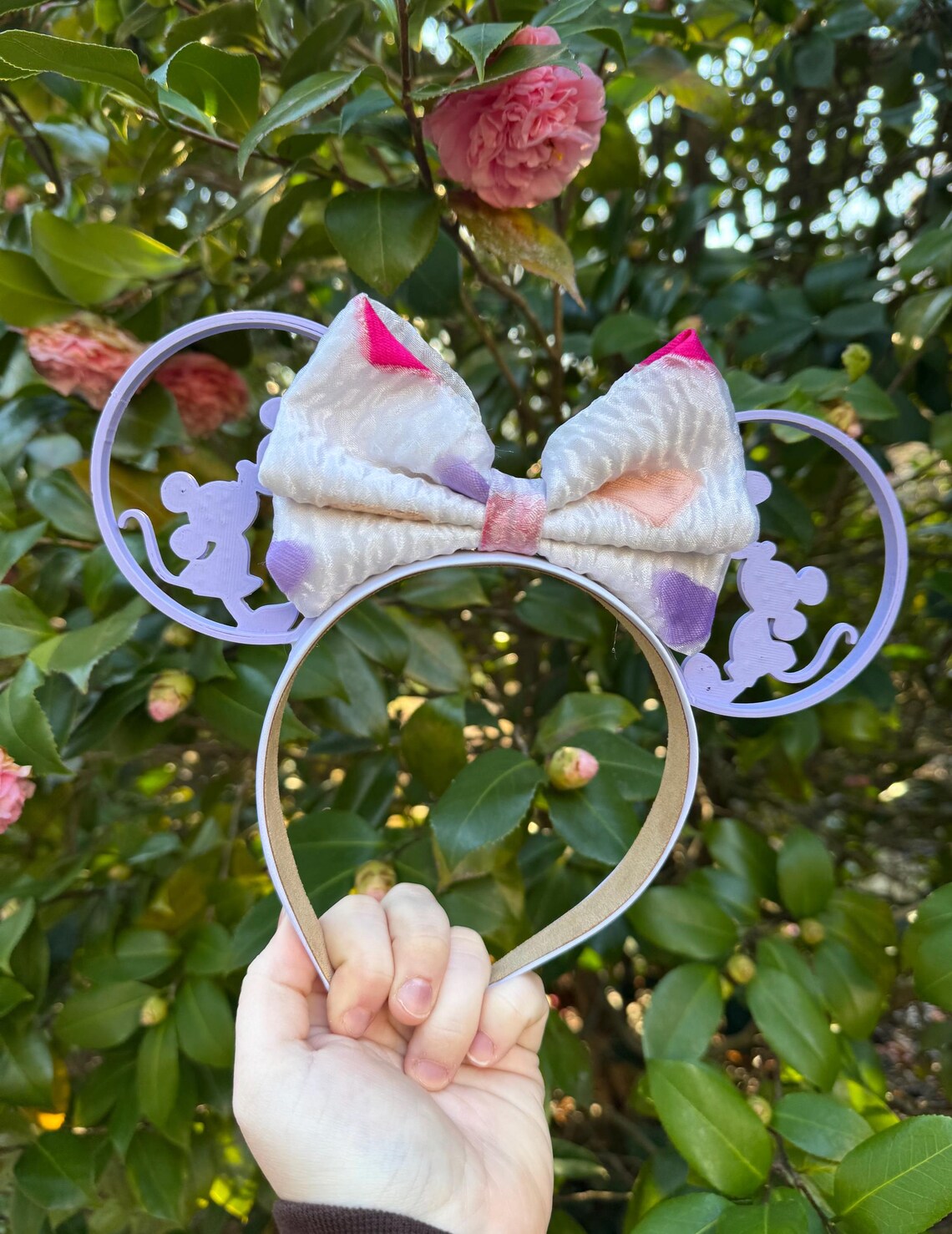 Valentine's Day Park Mouse Ears, 3D Printed Kissing Mickey & Minnie ...
