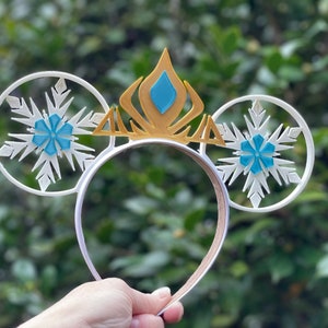 Elsa Mickey Mouse Ears, 3D Printed Elsa Inspired Minnie Mouse Ears, 3D ...