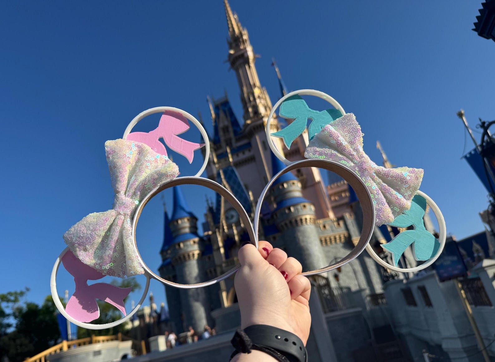 Coquette Bow Park Mouse Ears, 3D Coquette Bow Mouse Ears, Bow Ears ...
