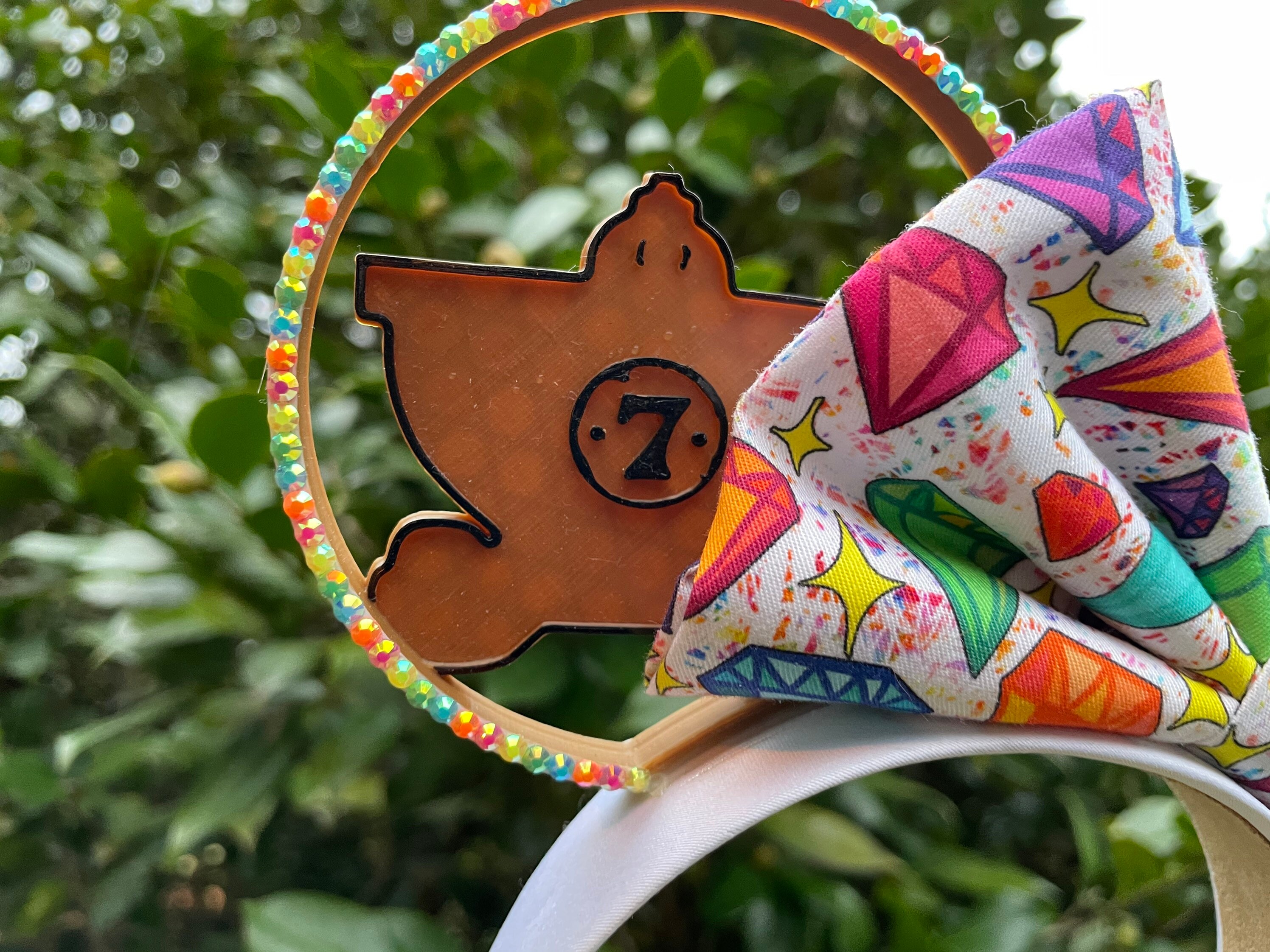 Rhinestone Mine Tain Park Mouse Ears, 3D 7 Dwarfs Mouse Ears, 7 Dwarfs ...