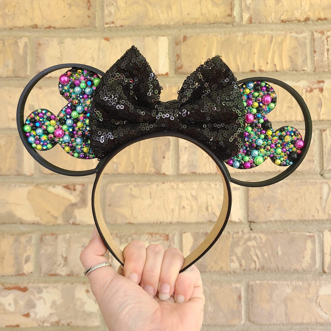 Rhinestone Park Mouse Ears, 3D Printed Mouse Ears, Rhinestone 3D Ears ...