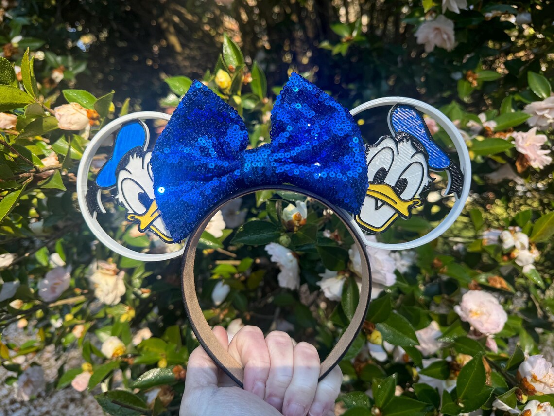 Donald Duck Park Mouse Ears, 3D Printed Donald Duck Mouse Ears, 3D Ears ...