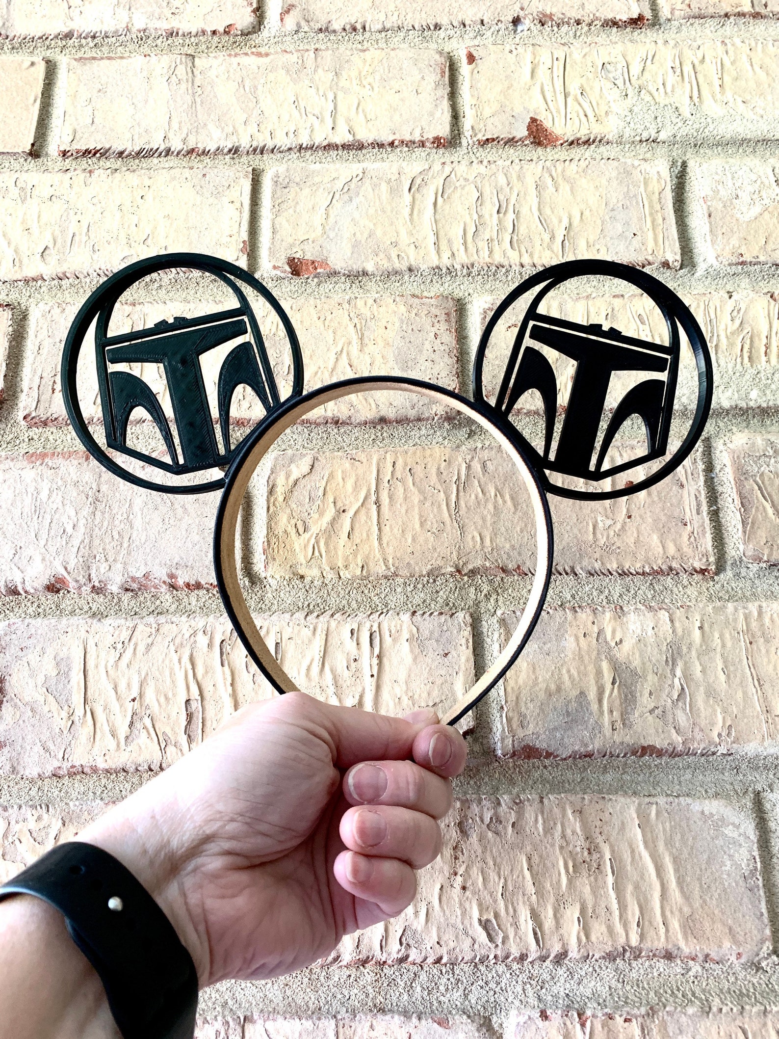 Mandalorian Park Mouse Ears, Mandalorian Inspired 3D Printed Ears, Star ...