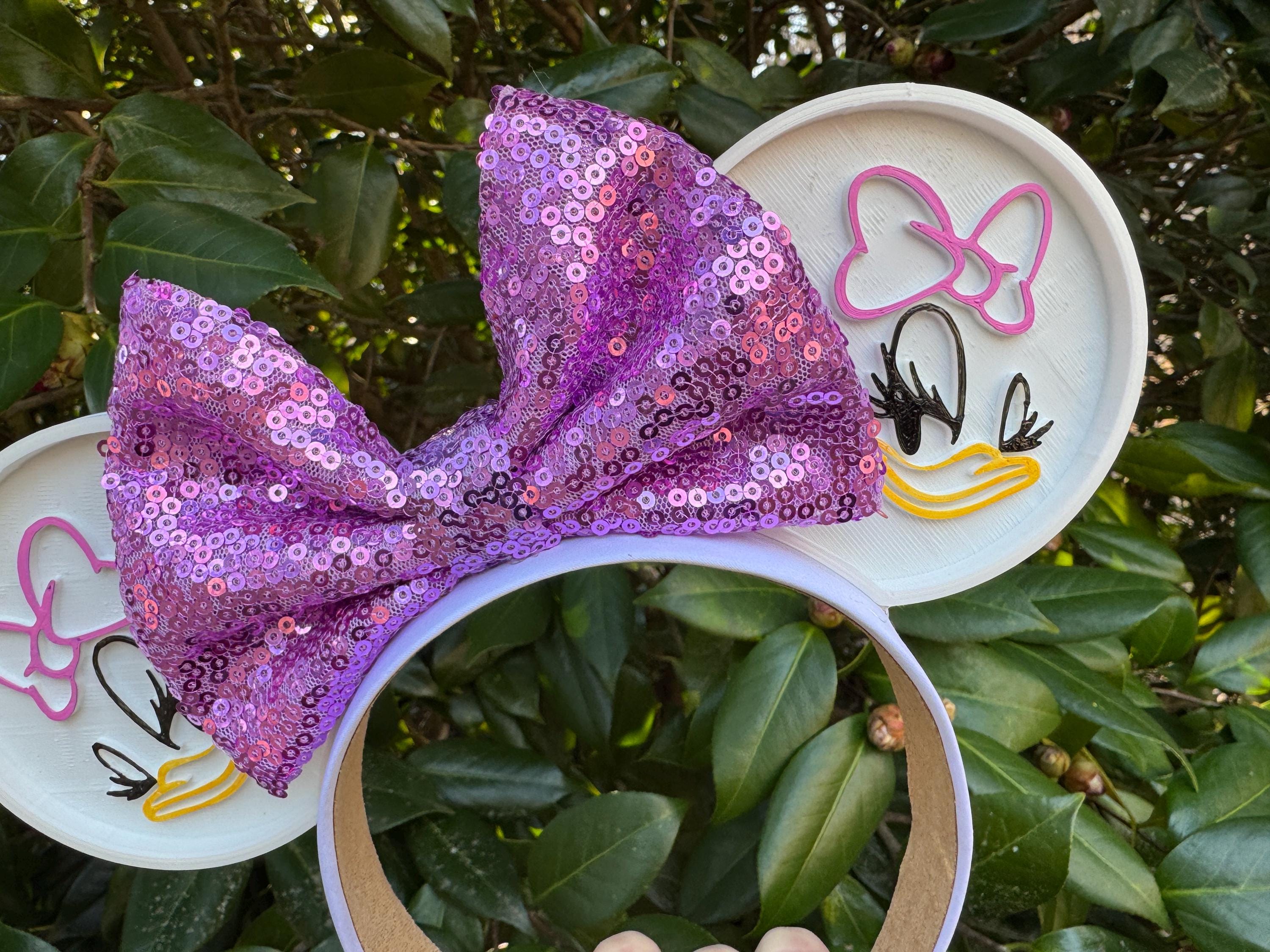 Daisy Duck Park Mouse Ears, 3D Printed Daisy Duck Mouse Ears, 3D Ears ...