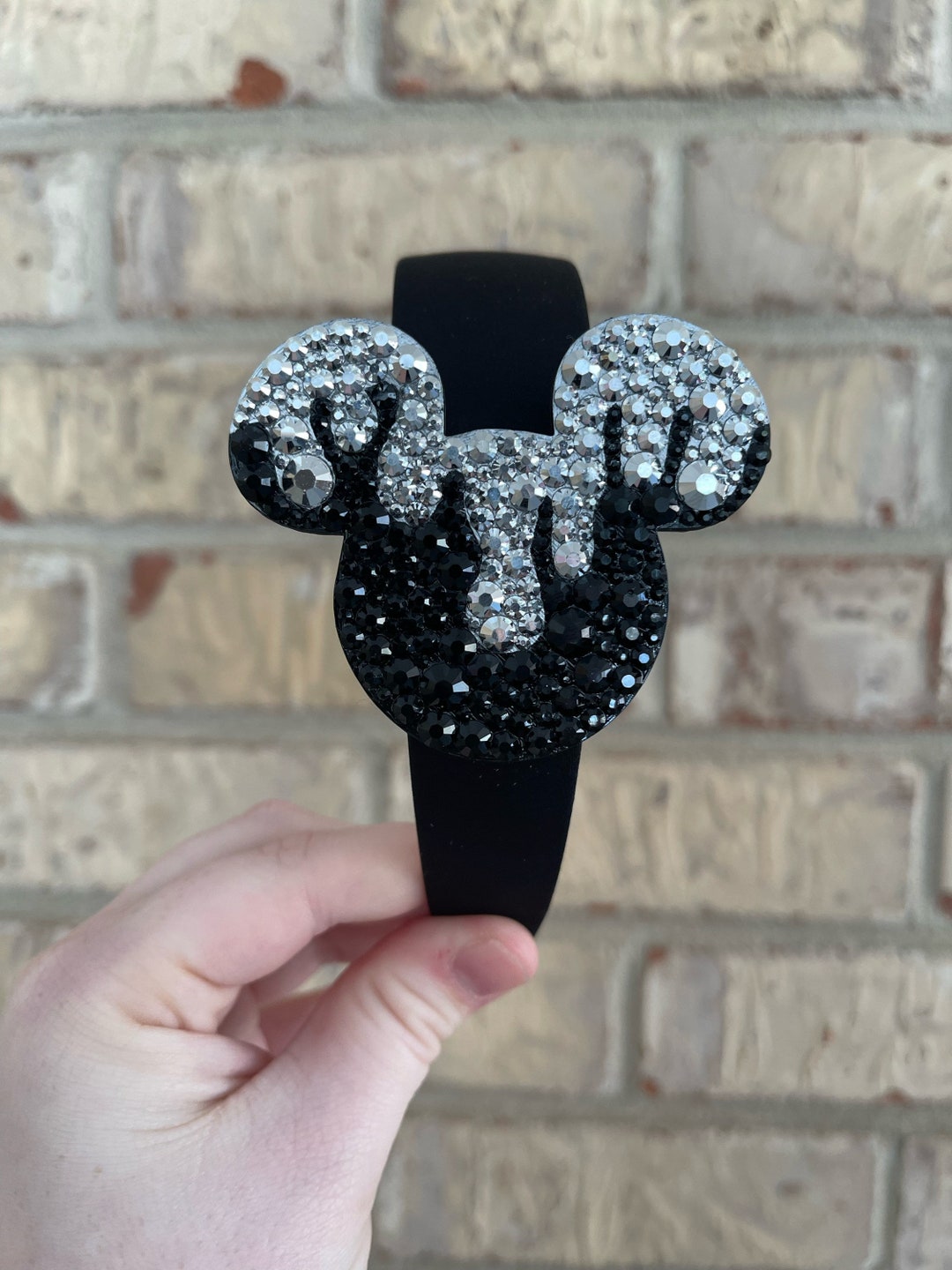 100th Anniversary Rhinestone Mouse Side Style Headband, Bedazzled Mouse ...