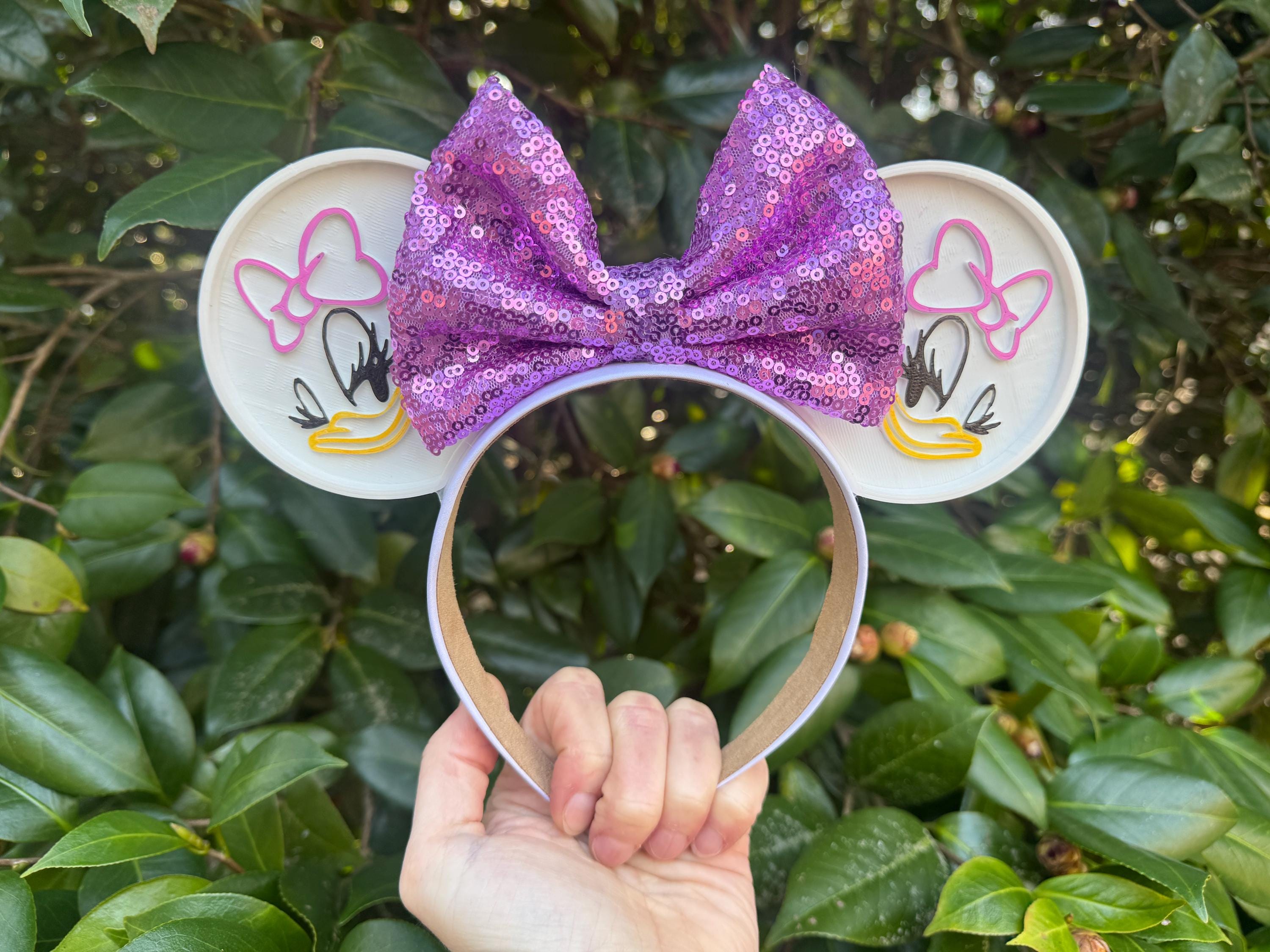 Daisy Duck Park Mouse Ears, 3D Printed Daisy Duck Mouse Ears, 3D Ears ...