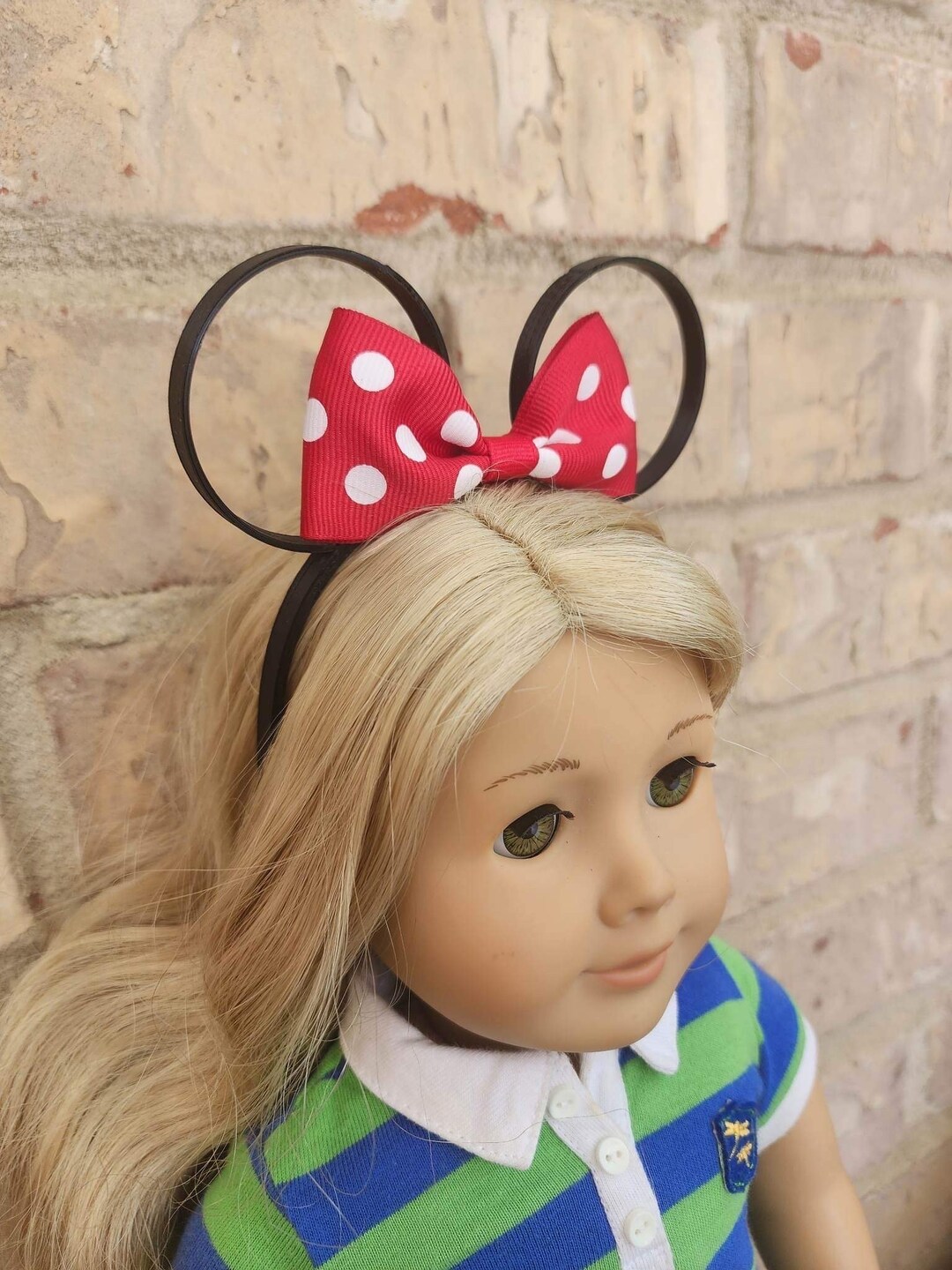 Polka Dot Doll Mouse Ears, 3D Printed Mouse Inspired Doll Ears, 3D Doll ...