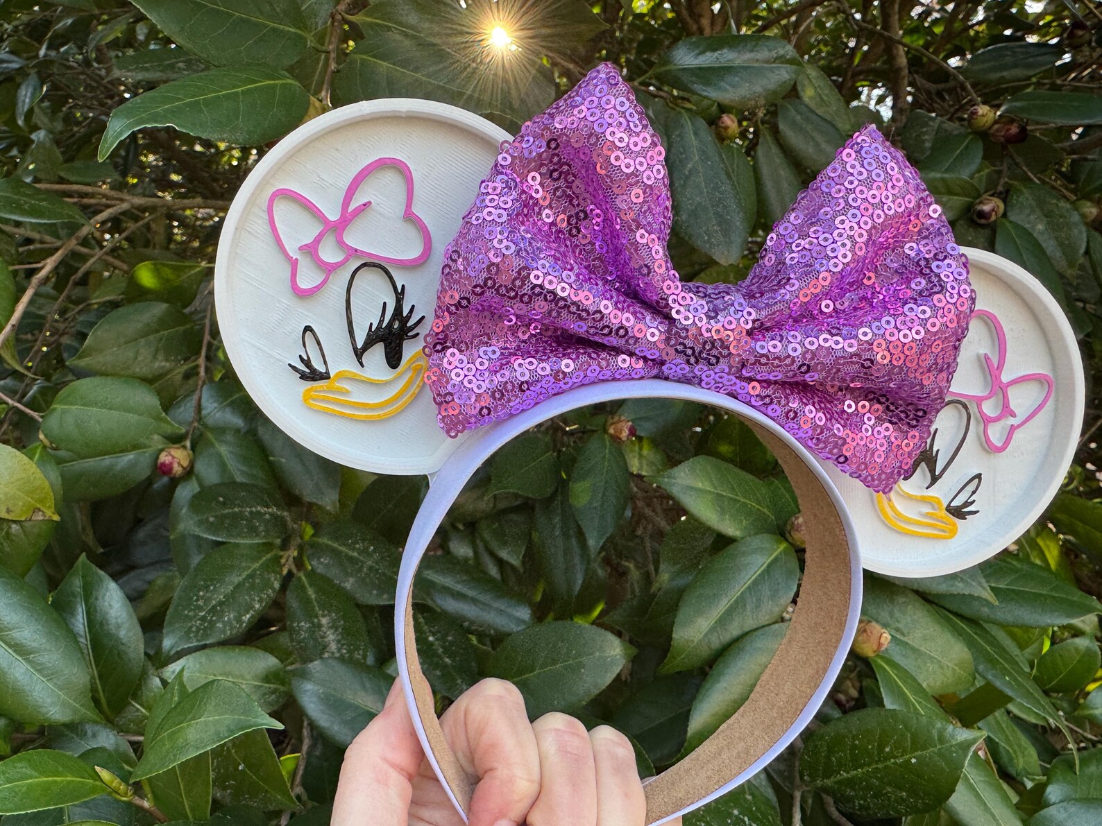 Daisy Duck Park Mouse Ears, 3D Printed Daisy Duck Mouse Ears, 3D Ears ...