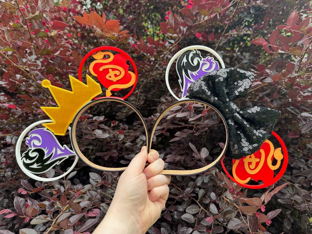 Descendants Park Mouse Ears, Mal Descendants Inspired 3D Ears ...