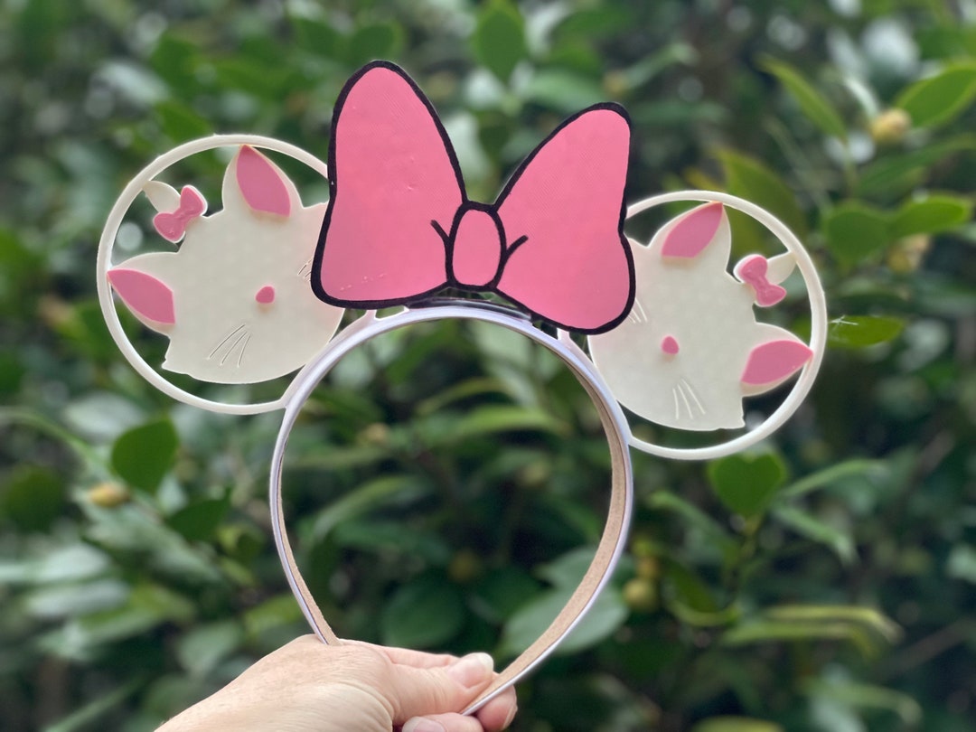 Marie Park Mouse Ears, 3D Printed Marie Inspired Mouse Ears, 3D Ears ...