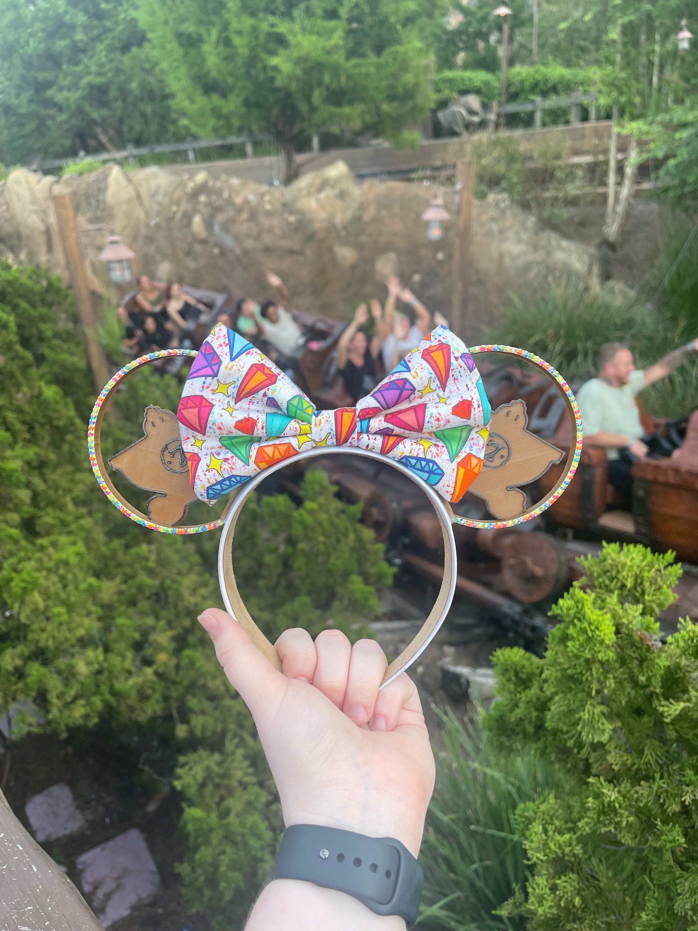 Rhinestone Mine Tain Park Mouse Ears, 3D 7 Dwarfs Mouse Ears, 7 Dwarfs ...