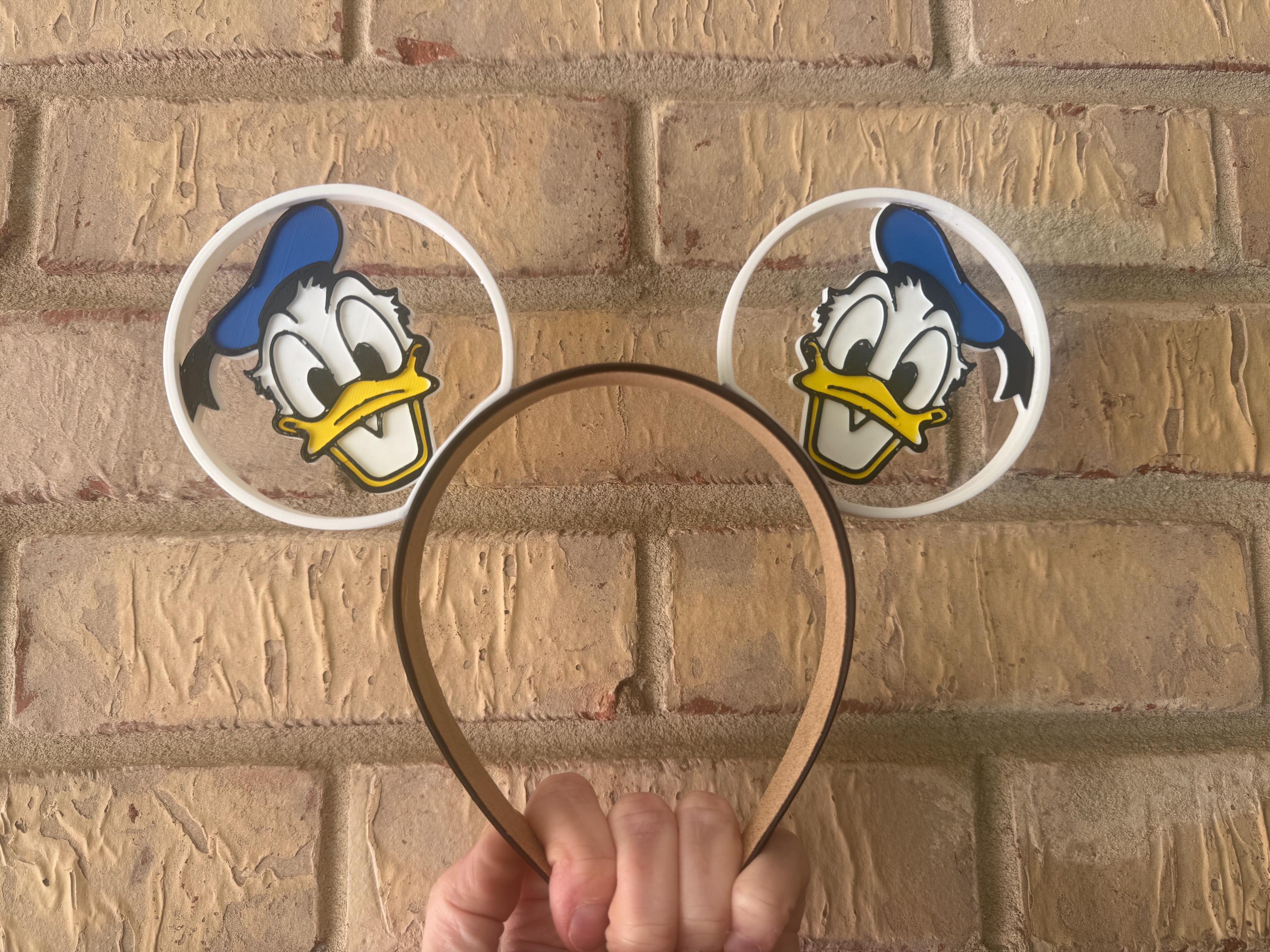 Donald Duck Park Mouse Ears, 3D Printed Donald Duck Mouse Ears, 3D Ears ...