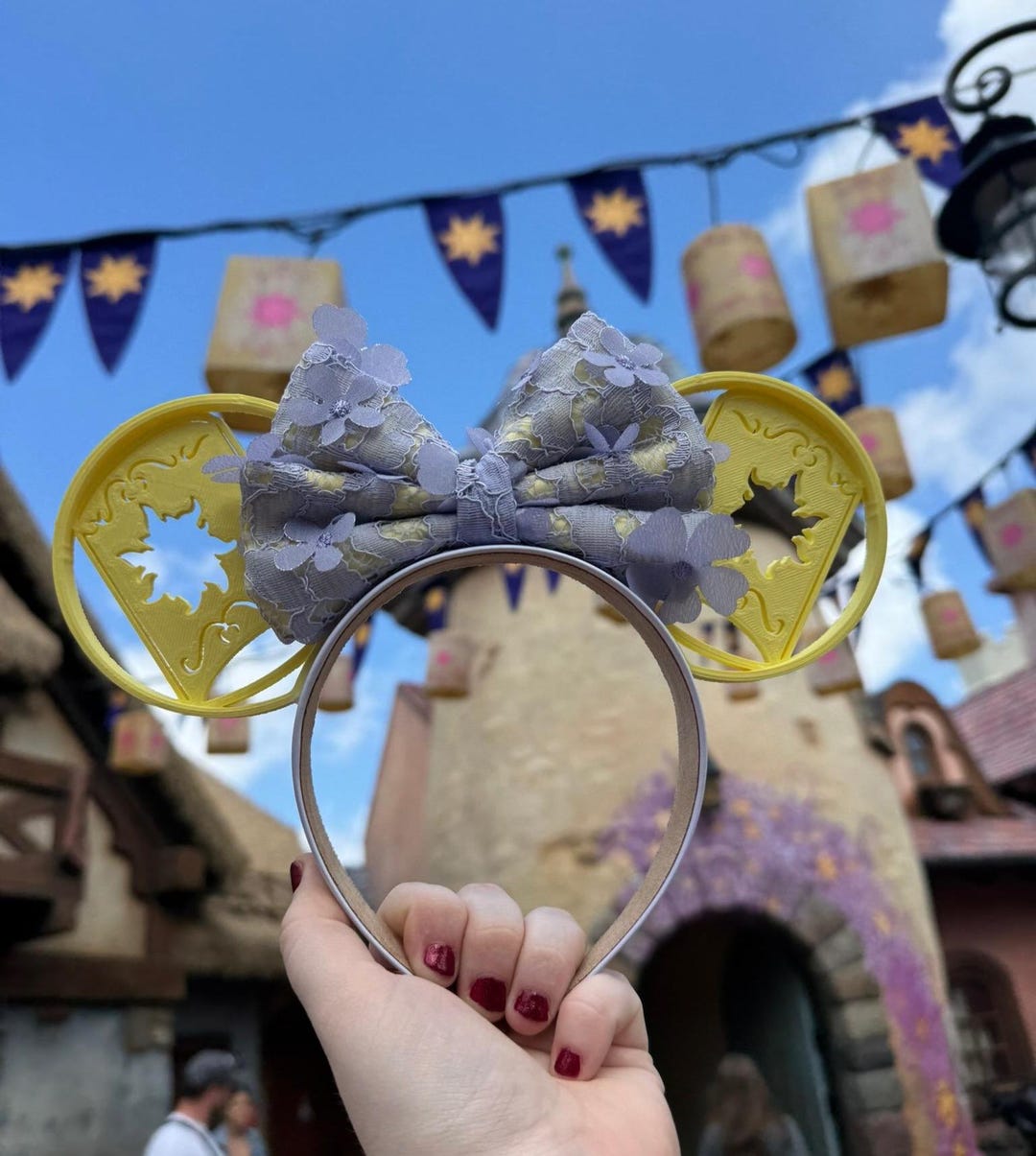 Rapunzel Lanterns Park Mouse Ears, 3D Printed Mouse Ears, Tangled Ears ...