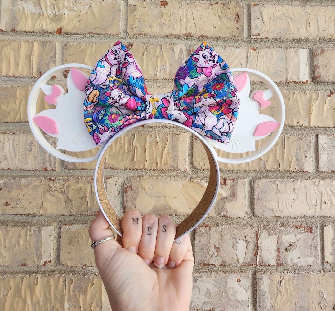 Marie Park Mouse Ears, 3D Printed Marie Inspired Mouse Ears, 3D Ears ...