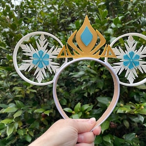 Elsa Mickey Mouse Ears, 3D Printed Elsa Inspired Minnie Mouse Ears, 3D ...