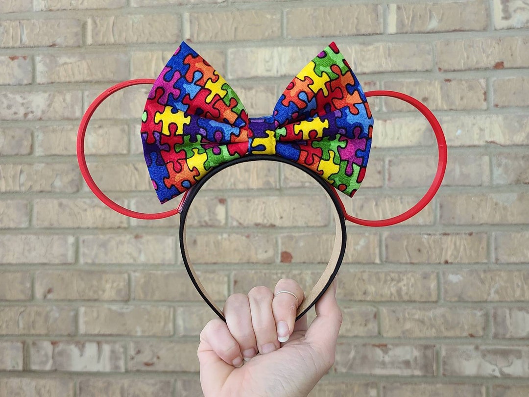 Autism Park Mouse Ears, Autism Mouse Ears, Autism Puzzle Inspired Mouse ...