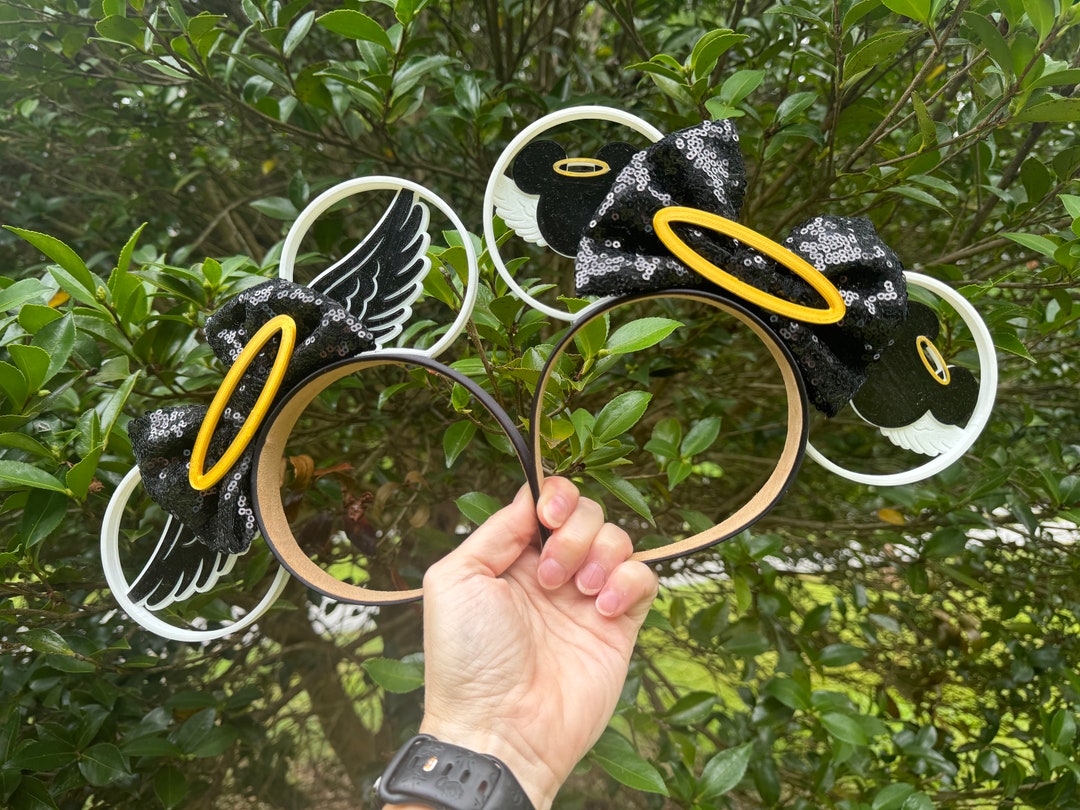 Angel Wings Inspired Mickey Mouse Ears, 3D Printed Angel Wings Minnie ...