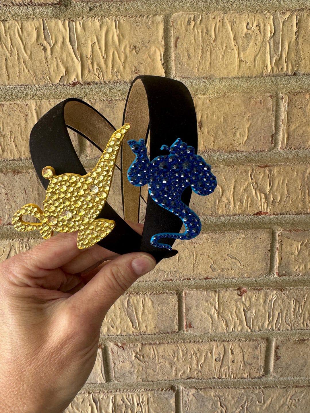 Rhinestone Genie Side Style Headband, Bedazzled Aladdin Side Headband ...