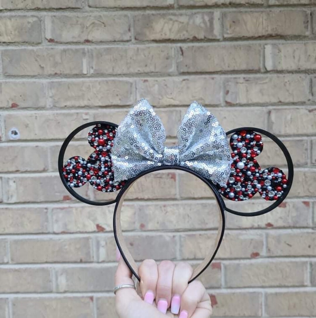 Rhinestone Park Mouse Ears, 3D Mouse Head Ears, Rhinestone Mouse Head ...