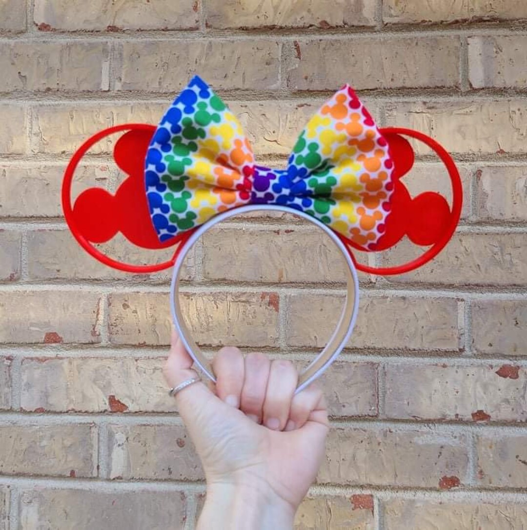 Rainbow Park Mouse Ears, 3D Rainbow Mouse Ears, Mouse Head Ears, Pride ...