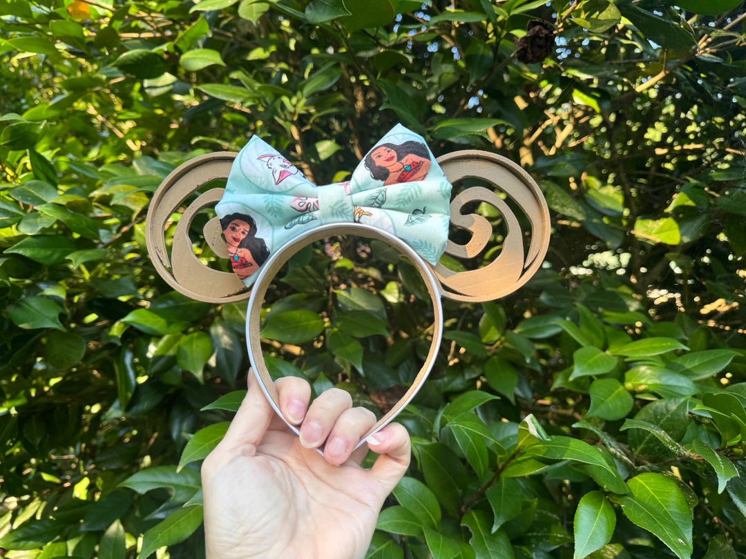 Moana Mouse Ears, Moana Ears, 3D Moana Inspired Mouse Ears, Moana Park ...