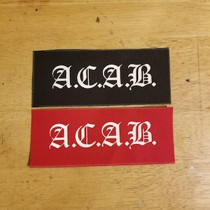 A.C.A.B. DIY Punk Patch ACAB - Etsy