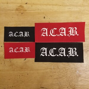 A.C.A.B. DIY Punk Patch ACAB - Etsy