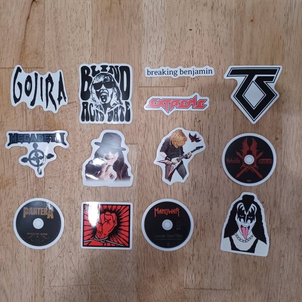 Metal Band Stickers - Etsy