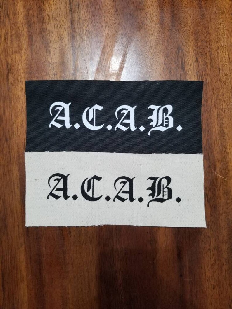A C A B Diy Punk Patch Acab Etsy