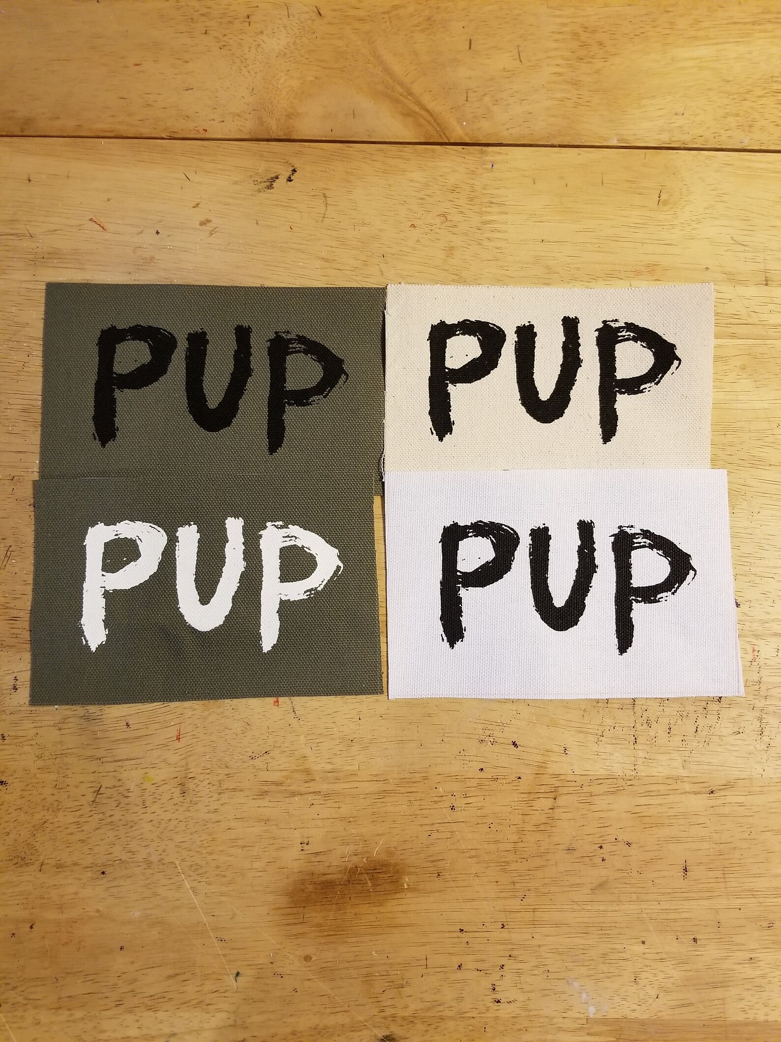 PUP Band DIY Punk Patch Canvas Patch - Etsy