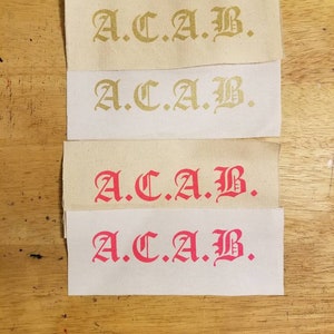 A.C.A.B. DIY Punk Patch ACAB - Etsy