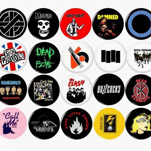 Rock Band Pins Buttons Badges Punk Metal Alternative Pop - Etsy