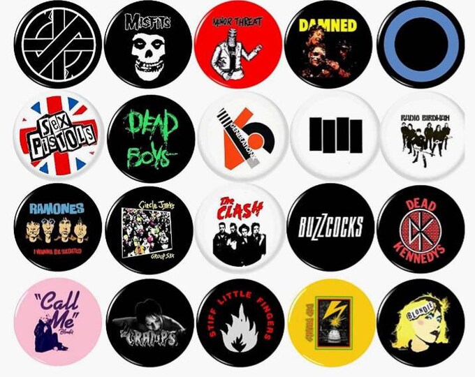 Rock Band Pins Buttons Badges Punk Metal Alternative Pop - Etsy