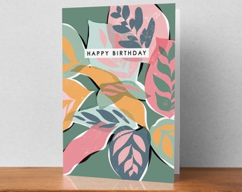Plant Themed Birthday Card - Etsy