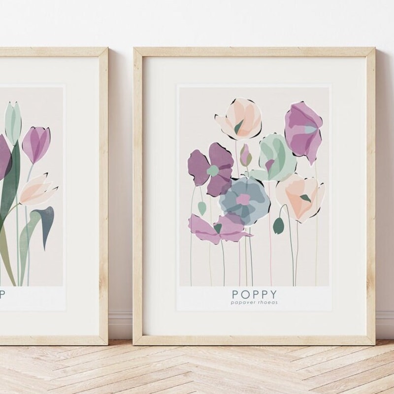 Abstract Poppy Prints - Etsy UK