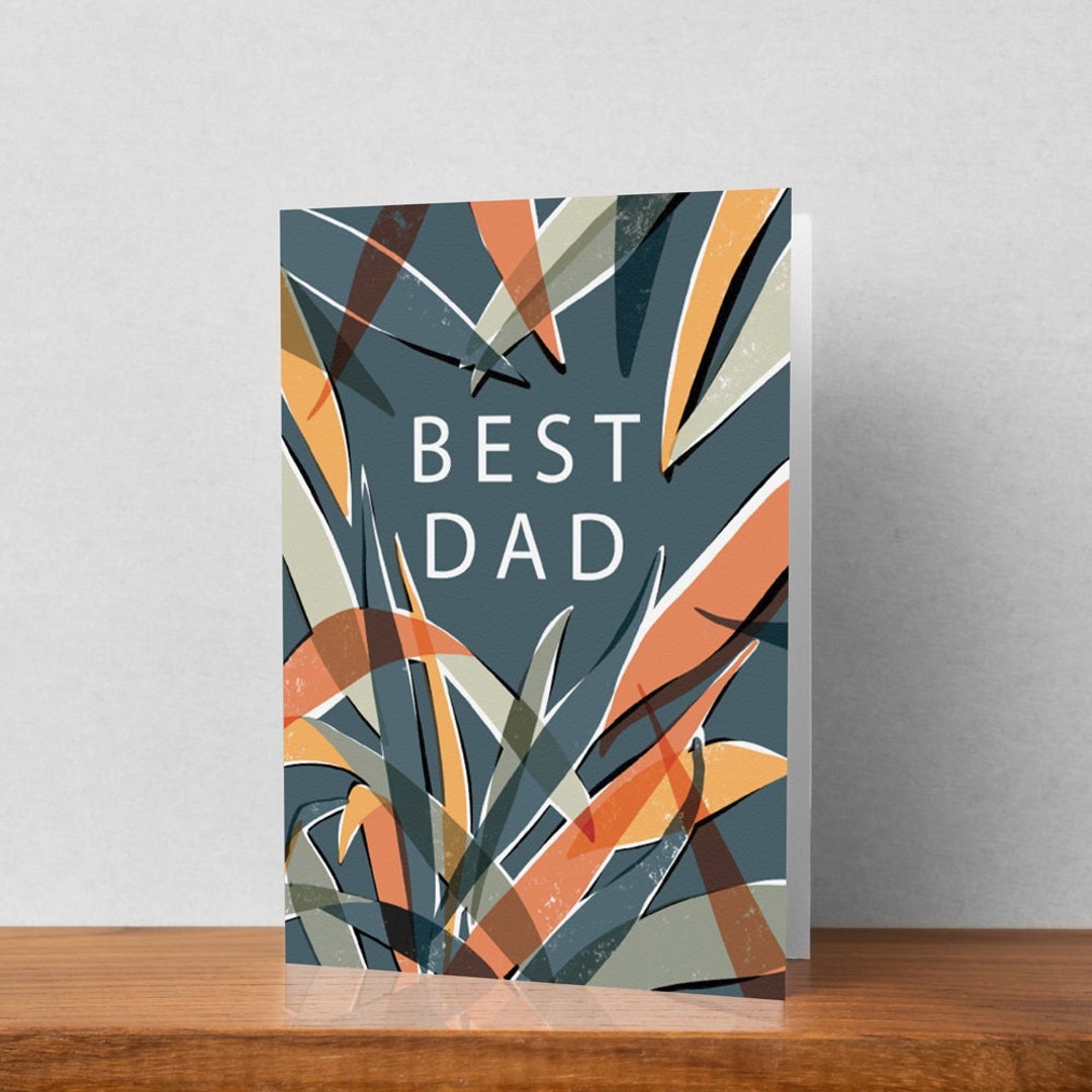Plant Themed Best Dad Father's Day Card - Etsy