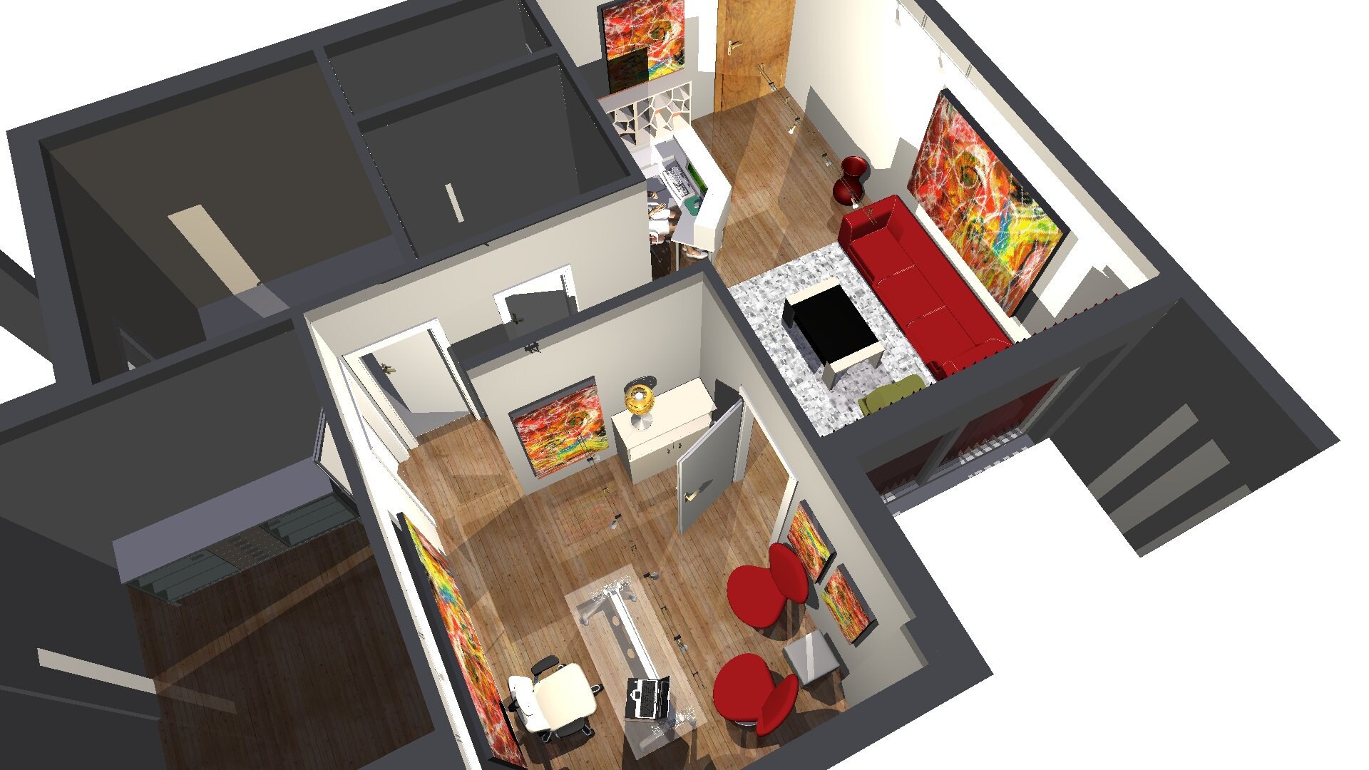 Living Room Online Interior Design & Architecture Service, Planning, 3D ...