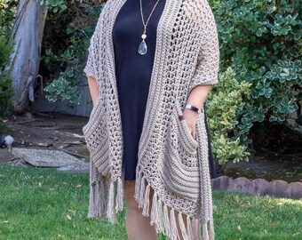 Shawl wrap with pockets custom made | Etsy