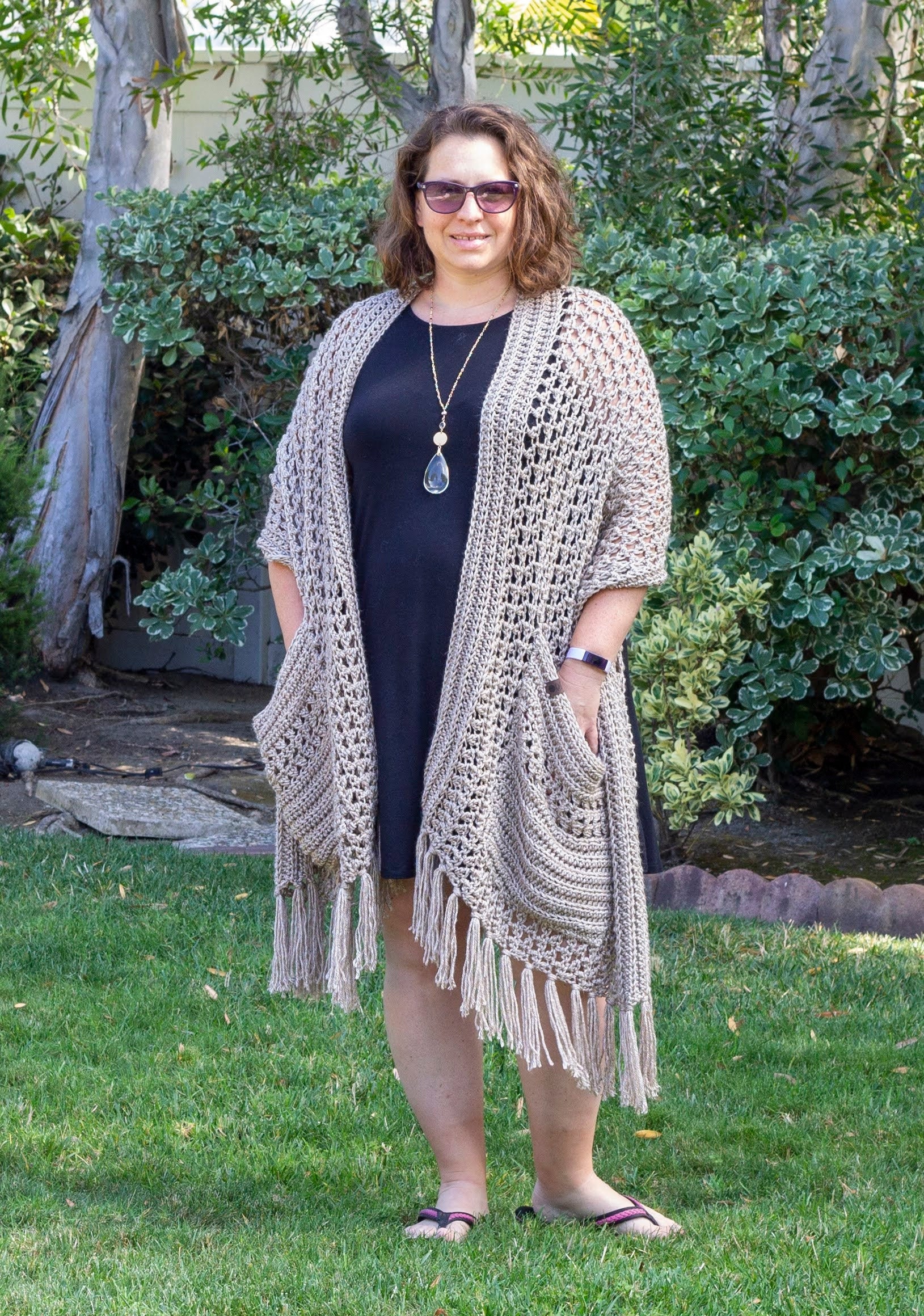 Shawl wrap with pockets custom made | Etsy