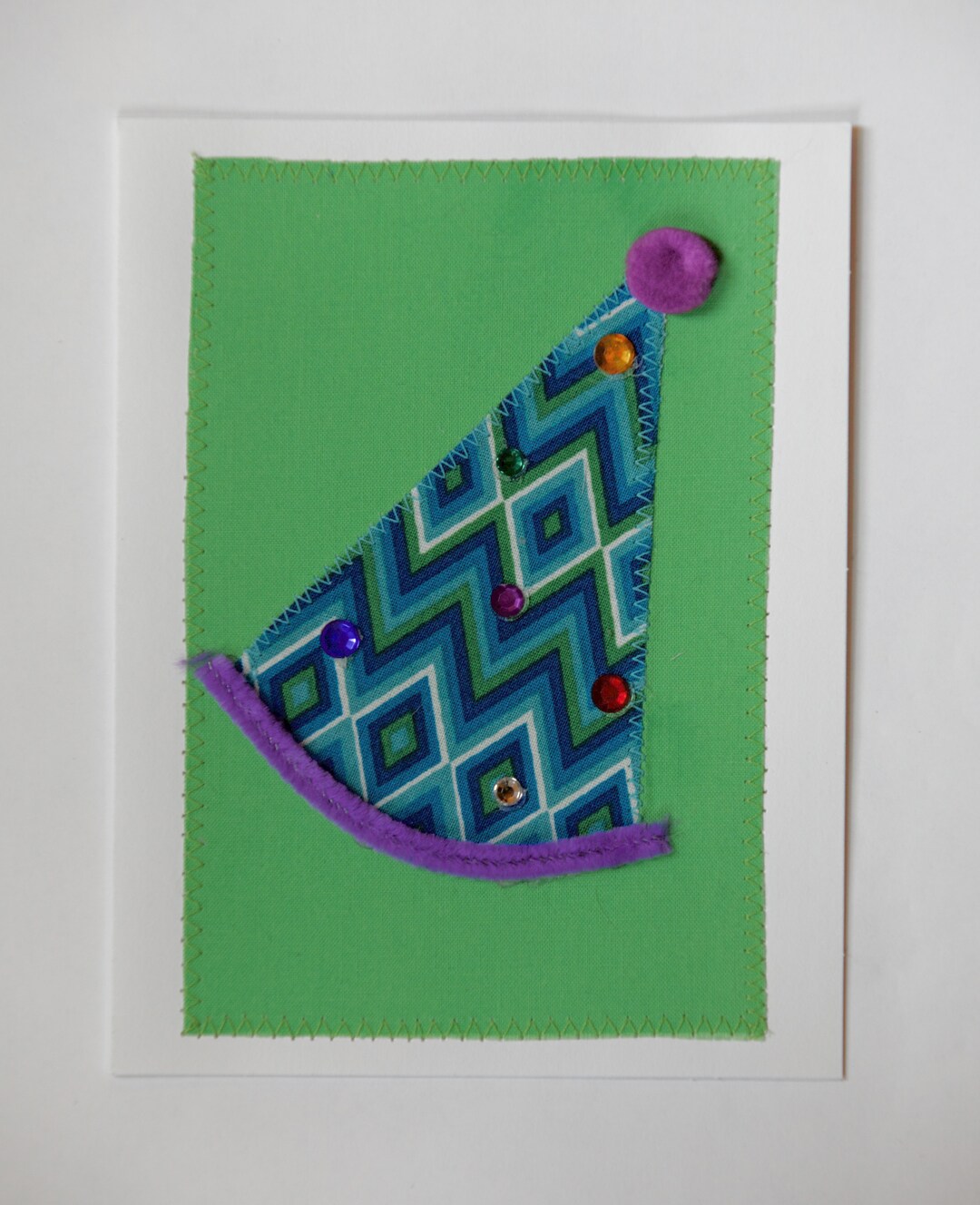 Fabric Party Hat Card - Etsy